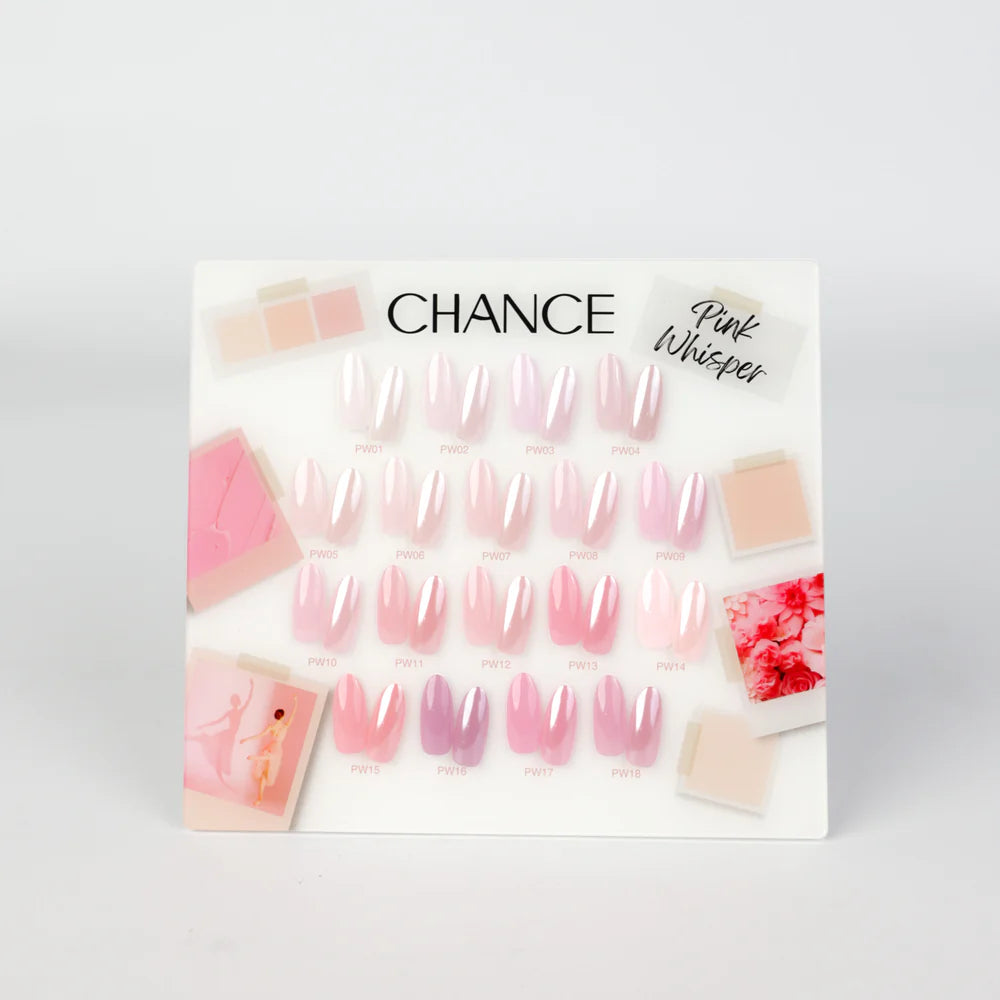 Chance Pink Whisper Collection 0.5oz - 18 Colors w/ 1 Counter Display,
