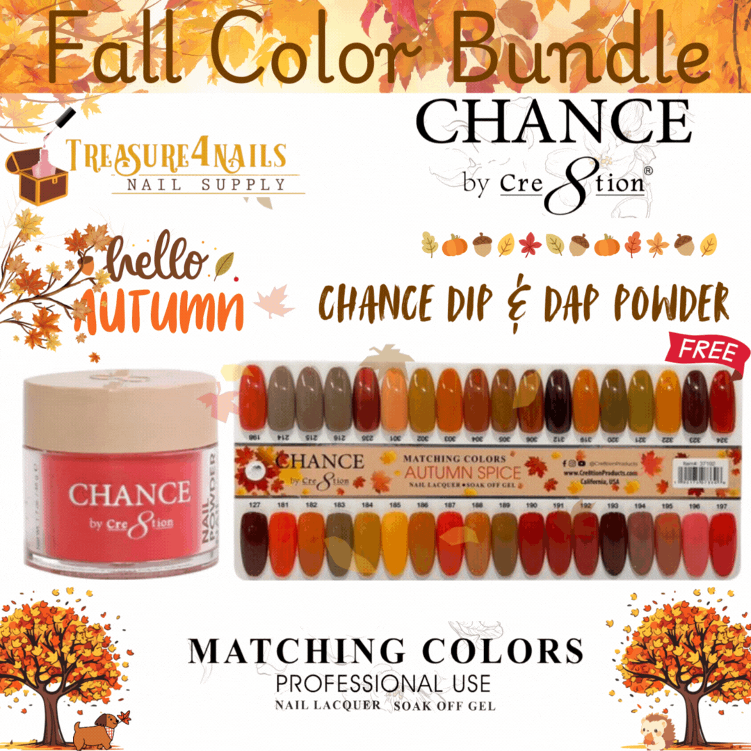 Chance Dip & Dap Powder Full Set Autumn Season 36 Colors (Free Color C