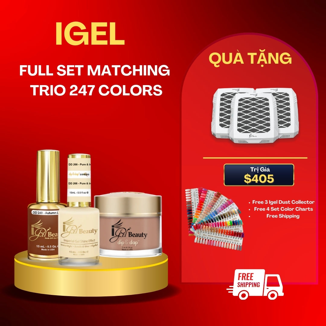 iGel Trio Matching color - Full set 247 colors w/ 4 sets Color Chart