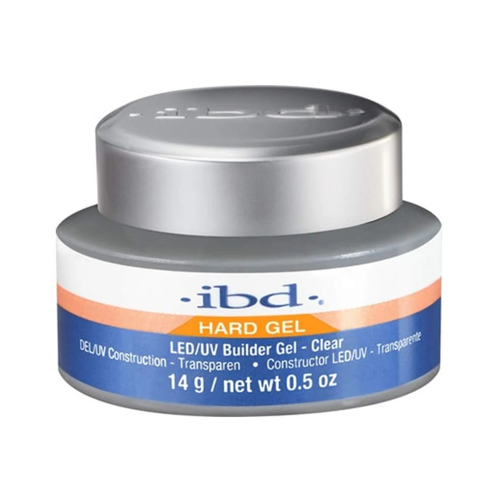 IBD Hard Gel LED/UV Builder Gel - CLEAR 2oz Clear