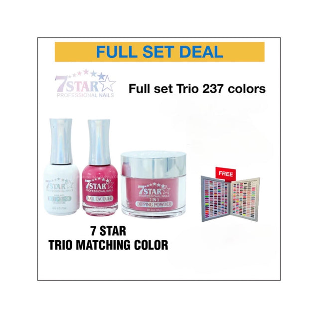 7 Star Trio Matching Color - Full set 237 Colors w/ 1 set Color Chart