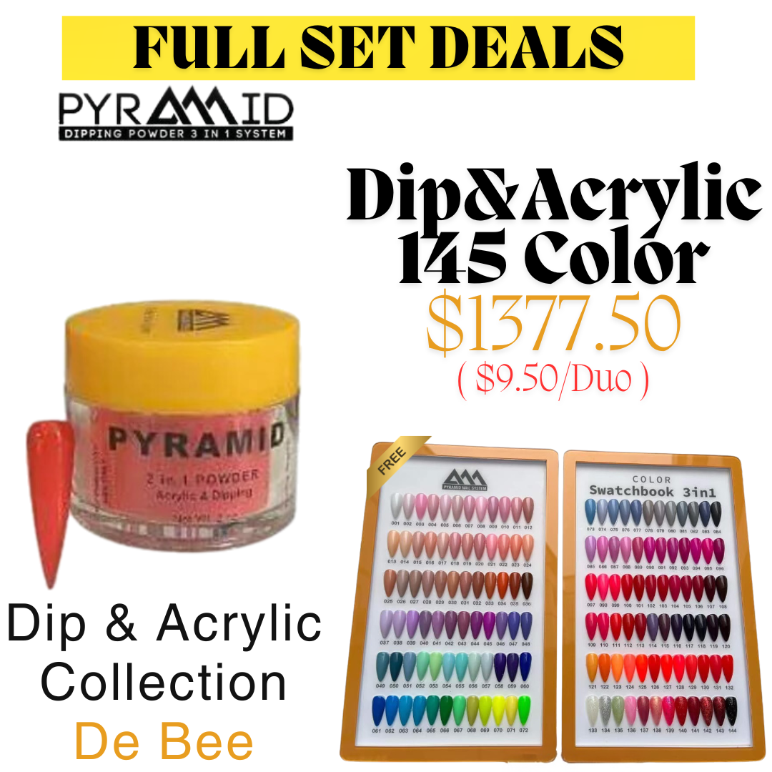 Pyramid Full Set Dip 145 Color Super Matching - De Bee Collection